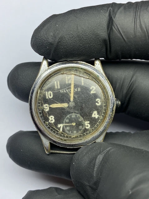 RARE GERMAN MILITARY Watch GLYCINE D 88488 H, 1940s Wehrmacht for PARTS ...