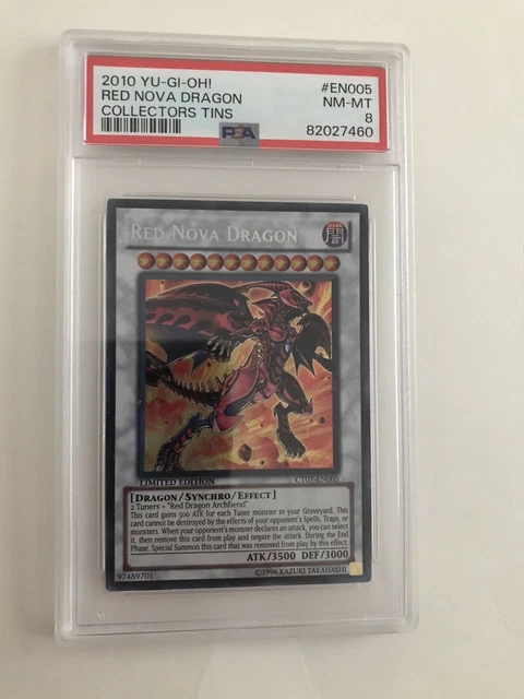 YUGIOH RED NOVA Dragon Secret Rare CT07-EN005 PSA 8 Limited Edition EUR ...