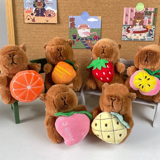 DRAWABLE ROPE CAPYBARA Plush Pendant Peach Capybara Plushie Doll ...