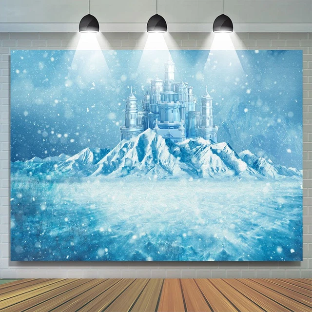 BLUE SNOWMOUNTAIN WITH Castle Baby Shower Backdrop $37.79 - PicClick AU