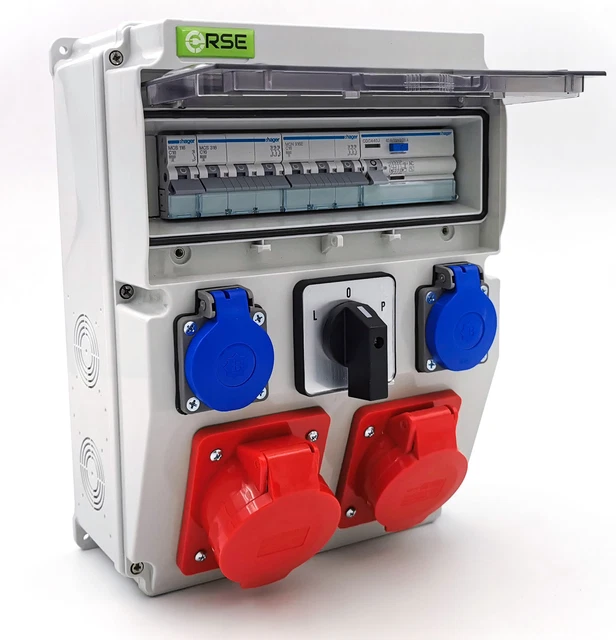 RSE BAUSTROMVERTEILER WANDVERTEILER Komplett Verdrahtet 32A 16A 230V Mit Hage... EUR 149,99 ...