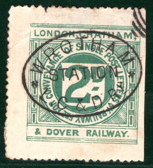 GB KENT LC&DR RAILWAY Letter Stamp 2d *WROTHAM* Station Postmark Used ...