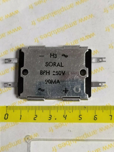 PONT DE DIODE Sélénium SORAL BPH 250V 90 Ma Nos CL8/36 EUR 8,45 ...