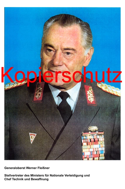 G80 GENERALOBERST WERNER Fleißner LaSK NVA DDR Foto 20x30 cm EUR 5,49 ...