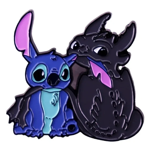 DISNEY'S STITCH AND How to Train Your Dragon Toothless Cute Pin Badge £ ...