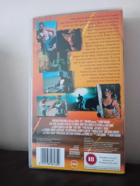 JEAN CLAUDE VAN Damme Desert Heat VHS Video 1999 cert 18 Dir. Danny ...