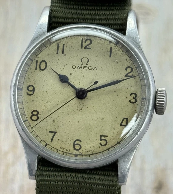 OMEGA BRITISH ROYAL Navy Fleet Air Arm HS8 Military Pilot's Watch 1943 ...