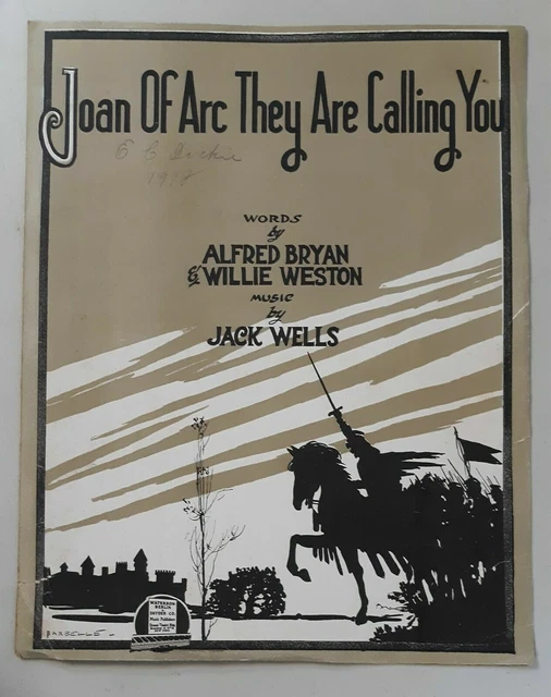 JOAN OF ARC They are Calling You Sheet Music by Bryan,Weston &Wells ...
