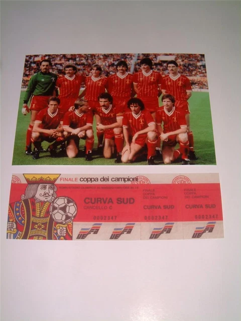 LIVERPOOL FC 1984 European Cup Final Team Photo Kenny Dalglish Ian Rush ...