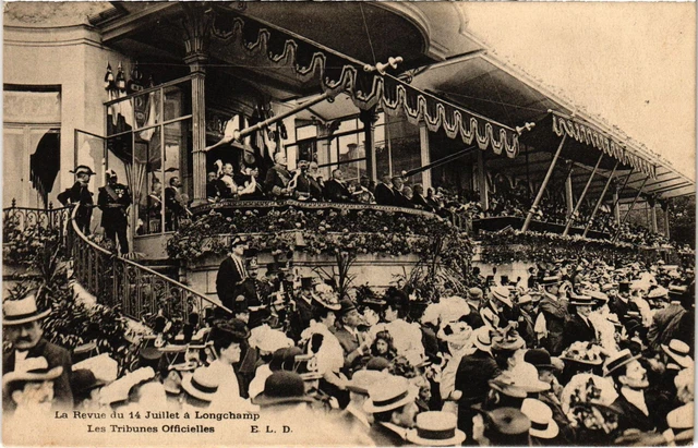 CPA PARIS REVUE du 14 Juillet a Longchamp Tribunes Officielles (1242335 ...