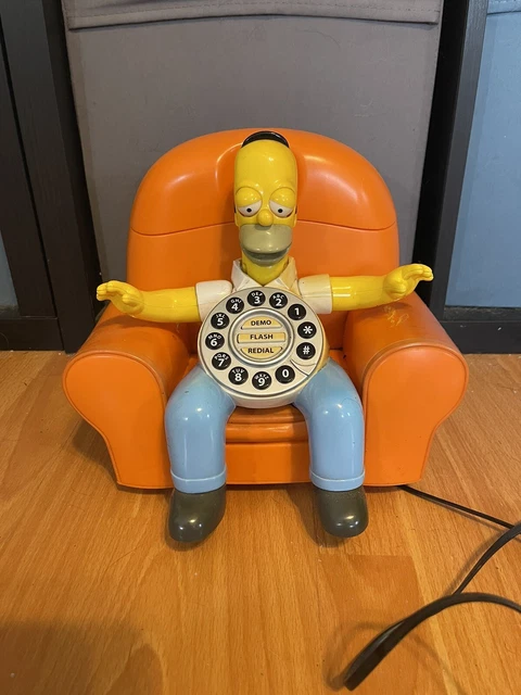 THE SIMPSONS “AT Home” Homer Simpson Animated Phone Vintage Rare 2004 ...