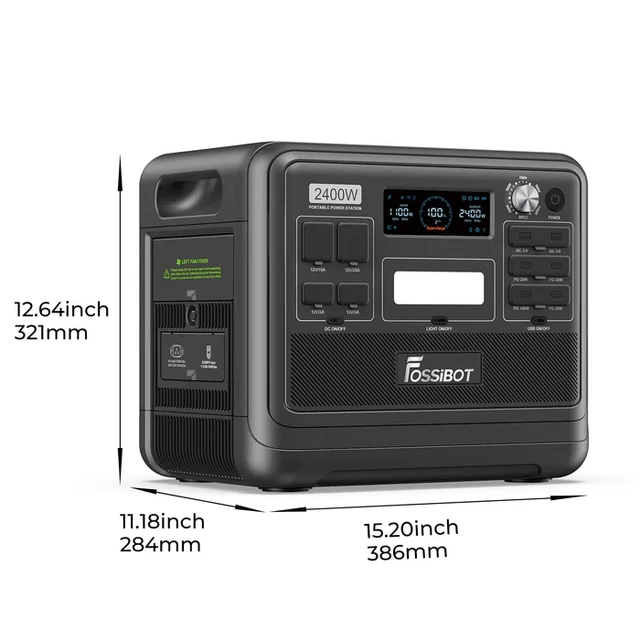 FOSSIBOT F2400 TRAGBARE LiFePO4 UK-Powerstation 2048Wh 2400W ...