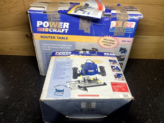 POWERCRAFT PBF-1200 VARIABLE Speed Plunge Router 230v 1200W + Table ...