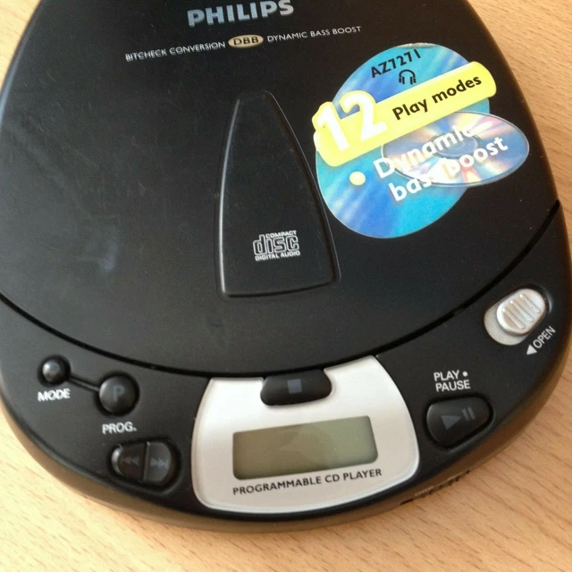 PHILIPS PORTABLE CD Player AZ7271/14 Bitcheck Conversion DBB Discman ...