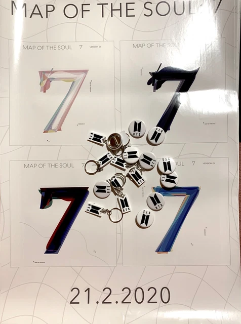 BTS BANGTAN BOYS MAP OF THE SOUL: 7 KPOP CD + BONUSES: KEY RING +PIN ...