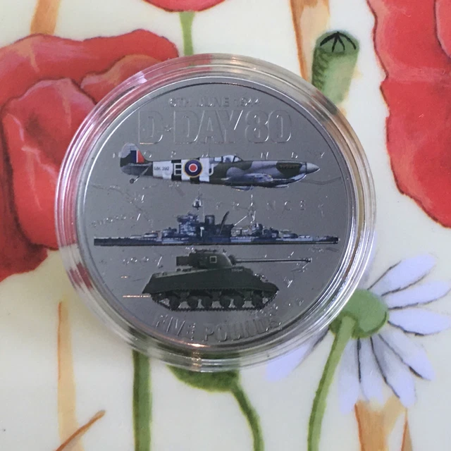 2024 D-DAY 80TH Anniversary £5 Five Pound Coin Bailiwick Of Jersey £17. ...