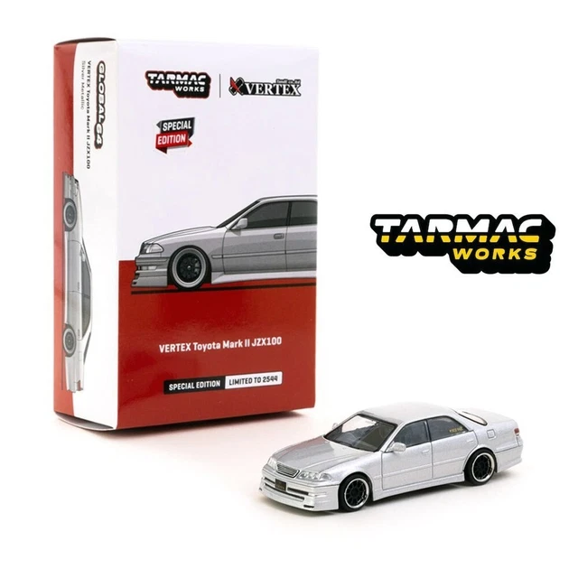 TARMAC WORKS 1:64 Vertex Toyota Mark Ii Jzx100 Argent Hk Salon ...