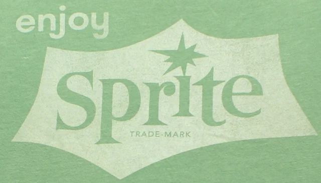 ENJOY SPRITE VINTAGE 1960s Logo Retro Coca Cola Soda Logo T-Shirt ...