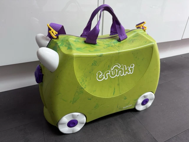 TRUNKISAURUS REX TRUNKI Ride-on Suitcase Kids Luggage Green Dinosaur £ ...