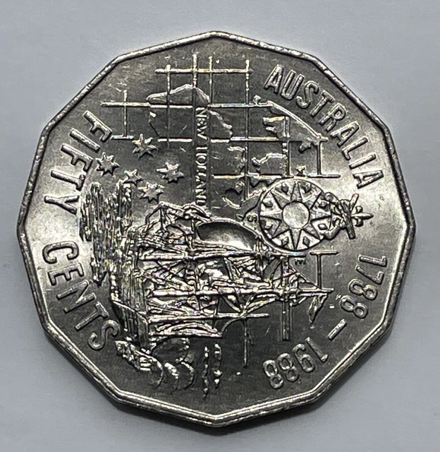 1988 FIRST FLEET Bicentenary Australian 50 Cent Coin $4.99 - PicClick AU