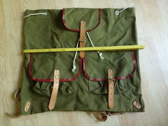 P2 / DDR grosser Rucksack NVA Jagdrucksack Leder robust Ostalgie / wie ...