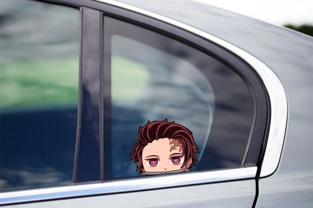 TANJIRO KAMADO PEEKER Peeking Peek Window Vinyl Decal Anime Demon ...