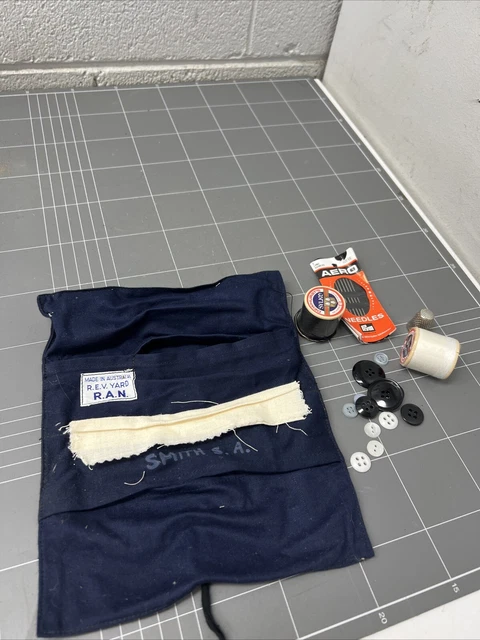VINTAGE RAN ROYAL Australian Navy Vietnam War Sewing Kit Sew Uniform ...