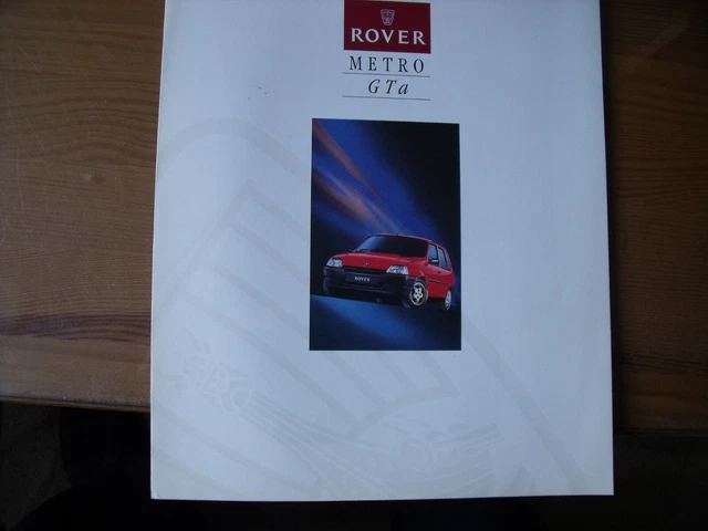 ROVER METRO GTA BROCHURE DATED 1994 6 PAGE FOLD OUT £10.00 - PicClick UK