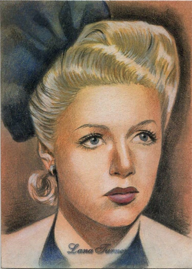 CLASSIC HOLLYWOOD STARLETS 5finity Lana Turner Sketch Card by Huy ...