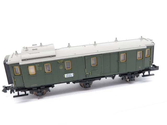 322N - MINITRIX - 3achs. Gepäckwagen grün der DRG - top EUR 12,99 ...