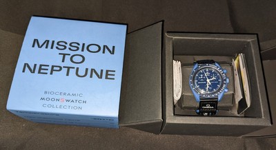 OMEGA X SWATCH: Mission to NEPTUNE, Moonswatch, Speedmaster, Blue £ ...