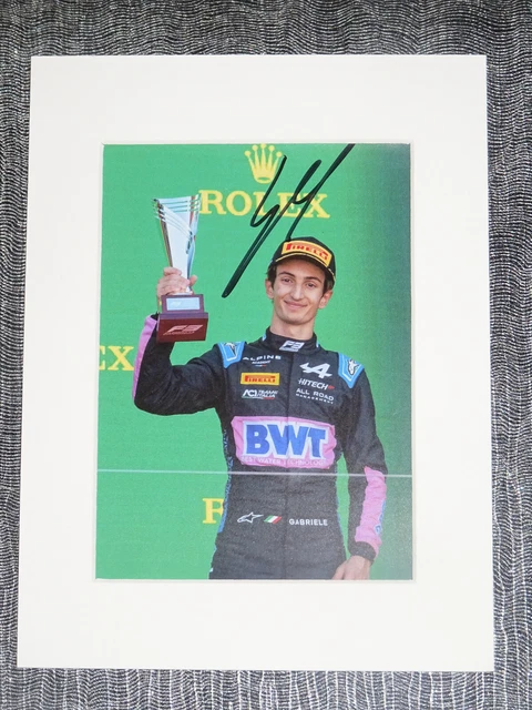 GABRIELE MINI PREMA Racing F2 driver 2025 signed photo autograph ...