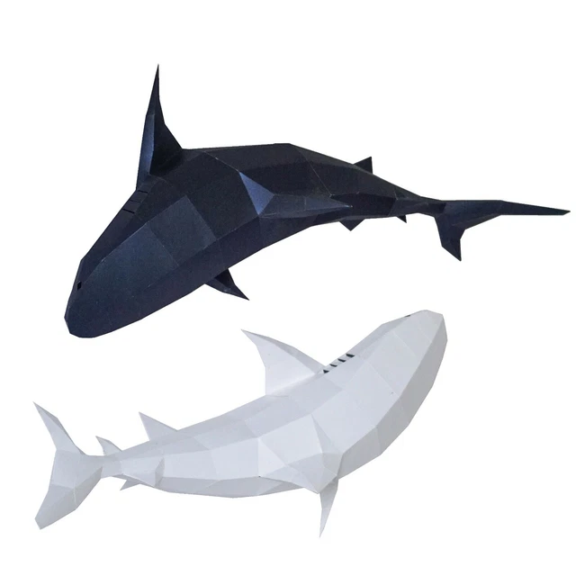 TIGER SHARKS - 3D Wall Mounted Papercraft World Paper Sculpture Kit £26 ...