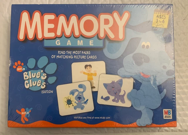 BLUES CLUES MEMORY Game Nick Jr Match Board Game Ages 3-6 *Box Damage ...