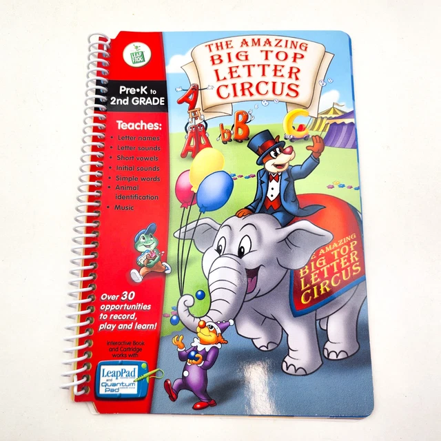 LEAPFROG LEAPPAD PRE K-2nd Big Top Letter Circus Interactive Book NO ...