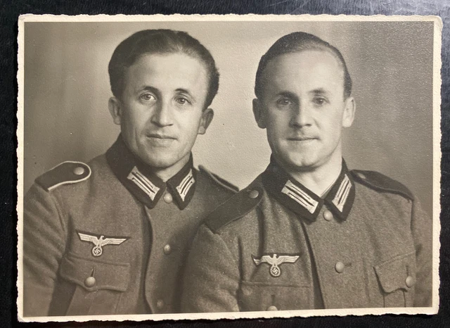 MINT GERMANY REAL Picture Postcard WWII German Brothers Soldiers £38.82 ...