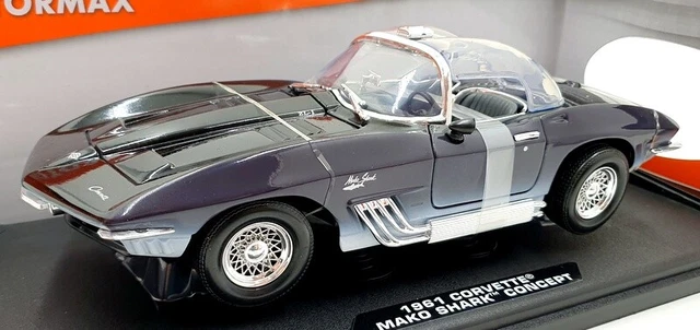 MOTOR MAX 1/18 Scale Diecast 73102 - 1961 Chevrolet Stingray Mako Shark ...