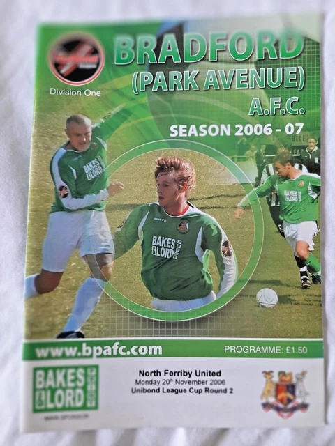 BRADFORD PARK AVENUE v North Ferriby United. 20th November 2006. League ...