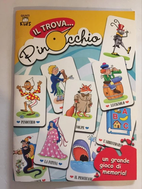 LE TROUVE PINOCCHIO L'ABBECEDARIO Un Grand Jeu De Mémoire Giunti Kids ...
