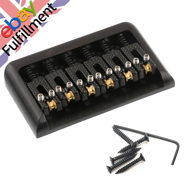 6 STRING FIXED Hardtail Electric Guitar Bridge Hardtail Roller Saddle ...