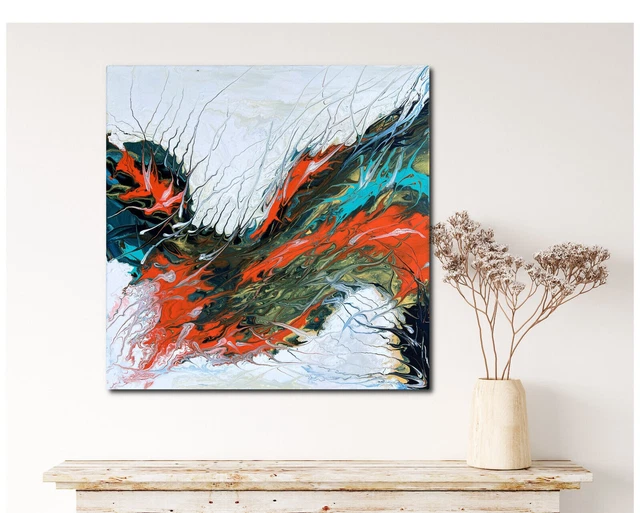 ORIGINAL FRANZ ABSTRAKTE Malerei Acryl Bild auf Leinwand handgemalt UNIKAT bunt EUR 70,00 ...