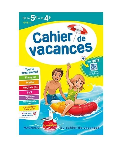 CAHIER DE VACANCES 2023, de la 5e vers la 4e: Magnard, l'inventeur des ...