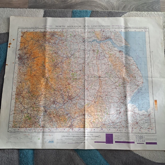 LARGE VINTAGE 1948 Ordinance Survey Map £40.00 - PicClick UK