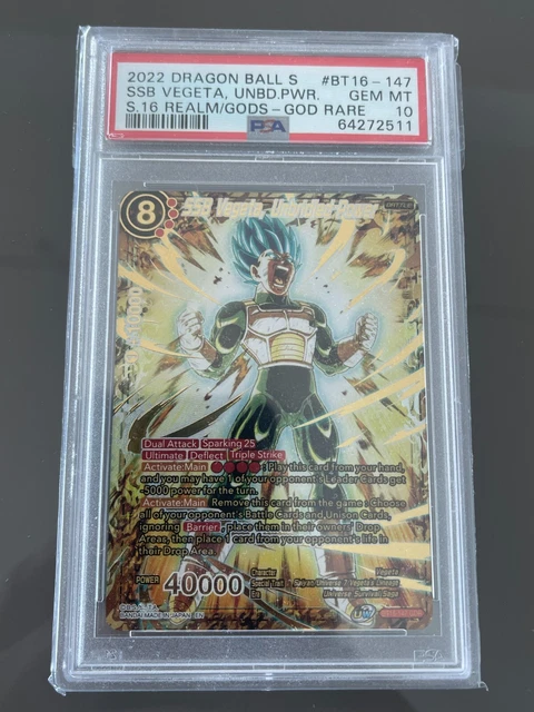 DBS DRAGON BALL Super SSB Vegeta, Unbridled Power GDR God Rare SCR PSA ...