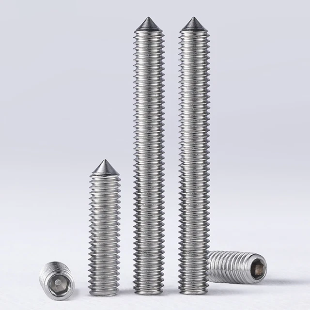M3 M4 M5 M6 M8 M10 M12 Cone Point Grub Screws Allen Socket Bolts Stainless Steel £1.19 - PicClick UK