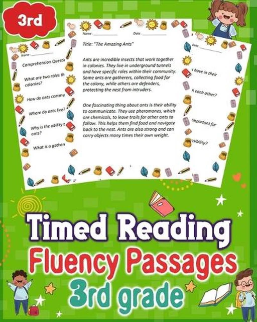 TIMED READING FLUENCY Passages 3rd Grade: Enhance 3rd-grade reading ...