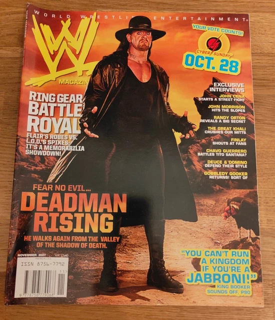 MAGAZINE - OFFICIAL WWE WWF Wrestling Magazine Nov 2007 Undertaker Cena ...