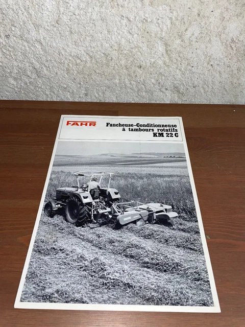 BROCHURE PROSPEKT PROSPECTUS FAUCHEUSE FAHR KM22C tracteur-deutz-someca-fendt-ih EUR 5,99 ...