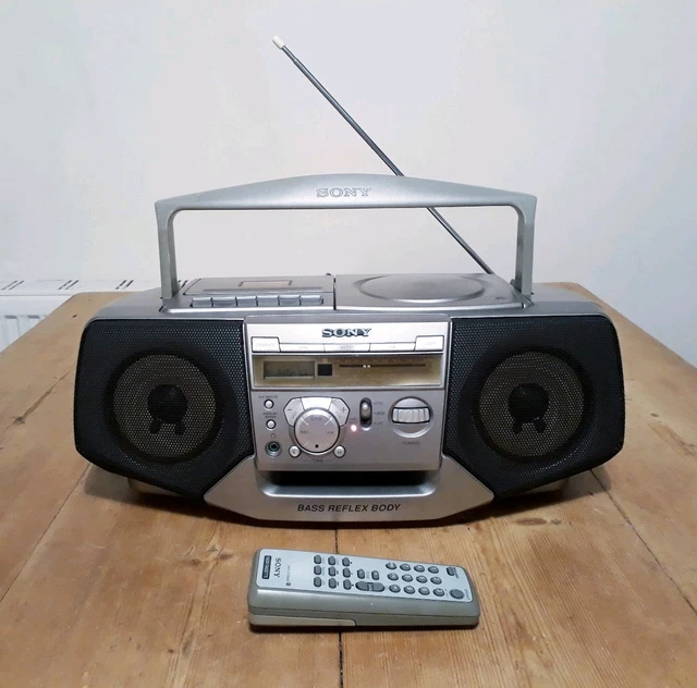 SONY CFD-V37L BASS Reflex Body LW MW FM Radio Cassette CD Player ...