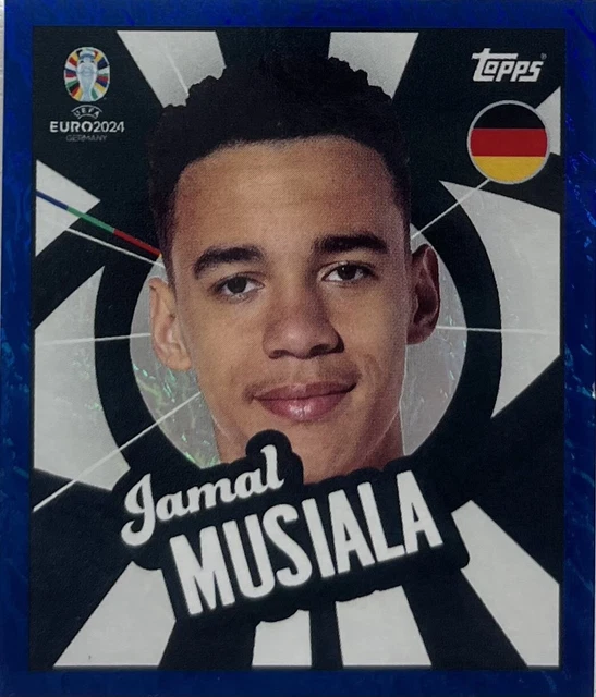 TOPPS EURO 2024 GER PTW Sticker - Jamal Musiala - BLUE Parallel £51.64 ...